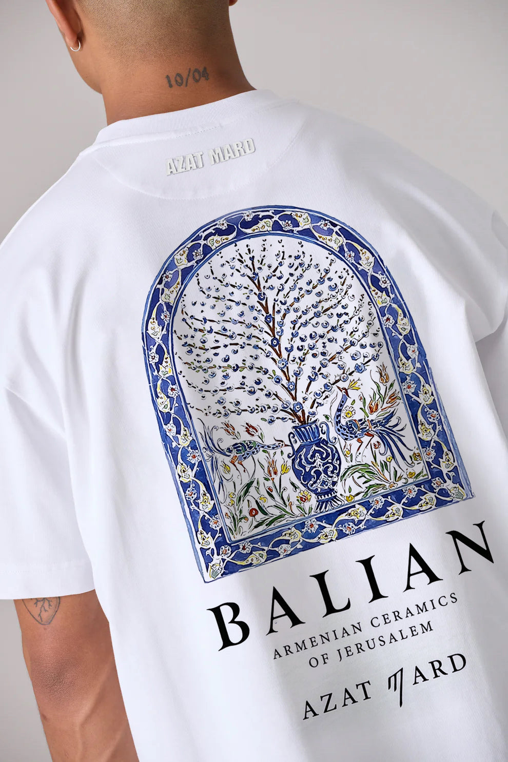 WHITE BALIAN ARMENIAN CERAMICS T-SHIRT – Azat Mard